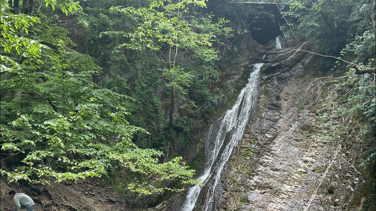 Yeddi Gozel Waterfall Scenic spot in Azerbaijan - YouTube