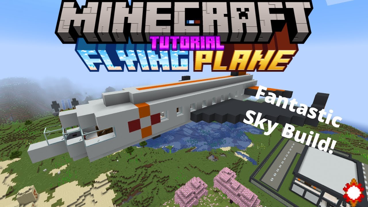 Minecraft How to Build an Airplane -Airport Tutorial Part 2- - YouTube