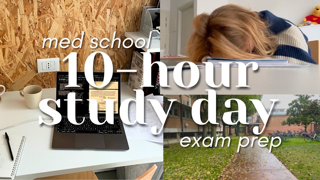 MED SCHOOL EXAM PREP: 10-hour study day 🍂📝 realistic vlog - YouTube