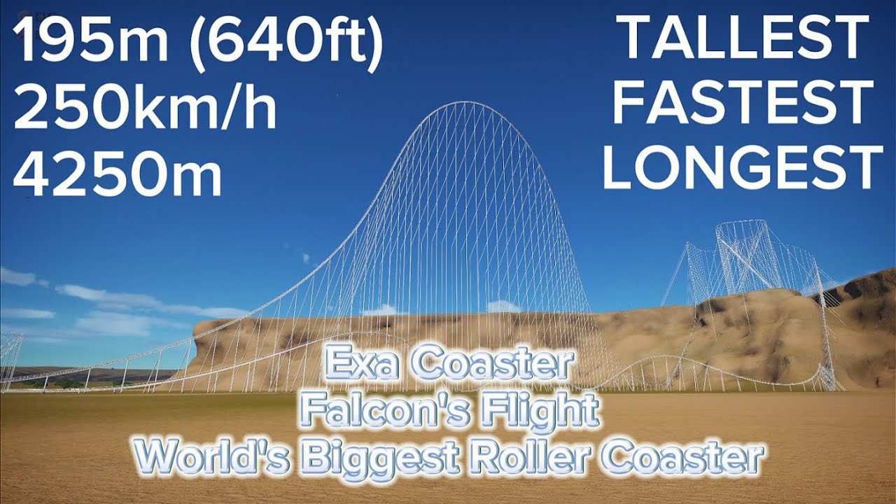 The World's FASTEST, TALLEST, LONGEST Roller Coaster : Falcon's Flight ...