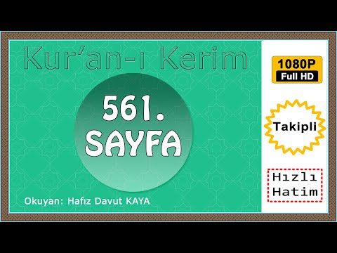 Kuranı Kerim 561.Sayfa 5️⃣6️⃣1️⃣, Okuyan Hafız Davut Kaya