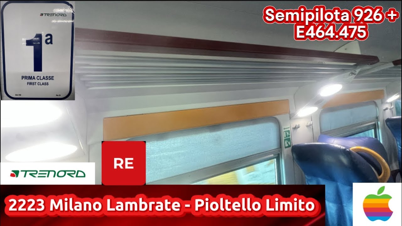 🚉 VivAlto 926 sulla 🔴 RE2 2223 da MILANO LAMBRATE a PIOLTELLO LIMITO ...