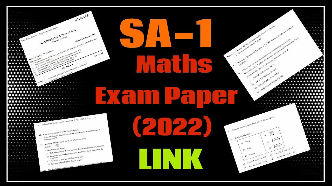 Ap 10th Class SA 1 Maths Question Paper For 2022 23 Real Full Ap 10th Class SA 1 Maths Question Paper For 2022 23 Real Full