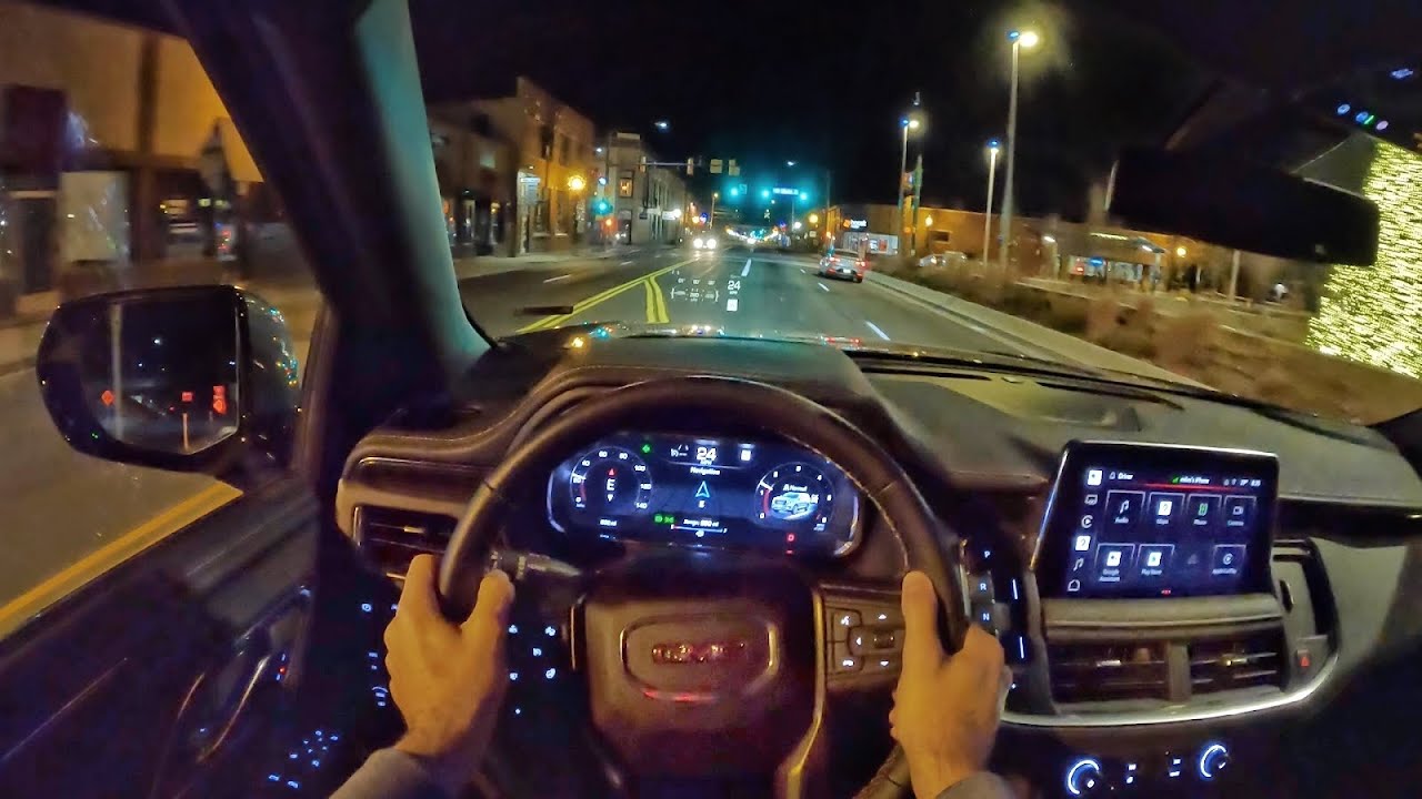 2022 GMC Yukon AT4 POV Night Drive (3D Audio)(ASMR) - YouTube