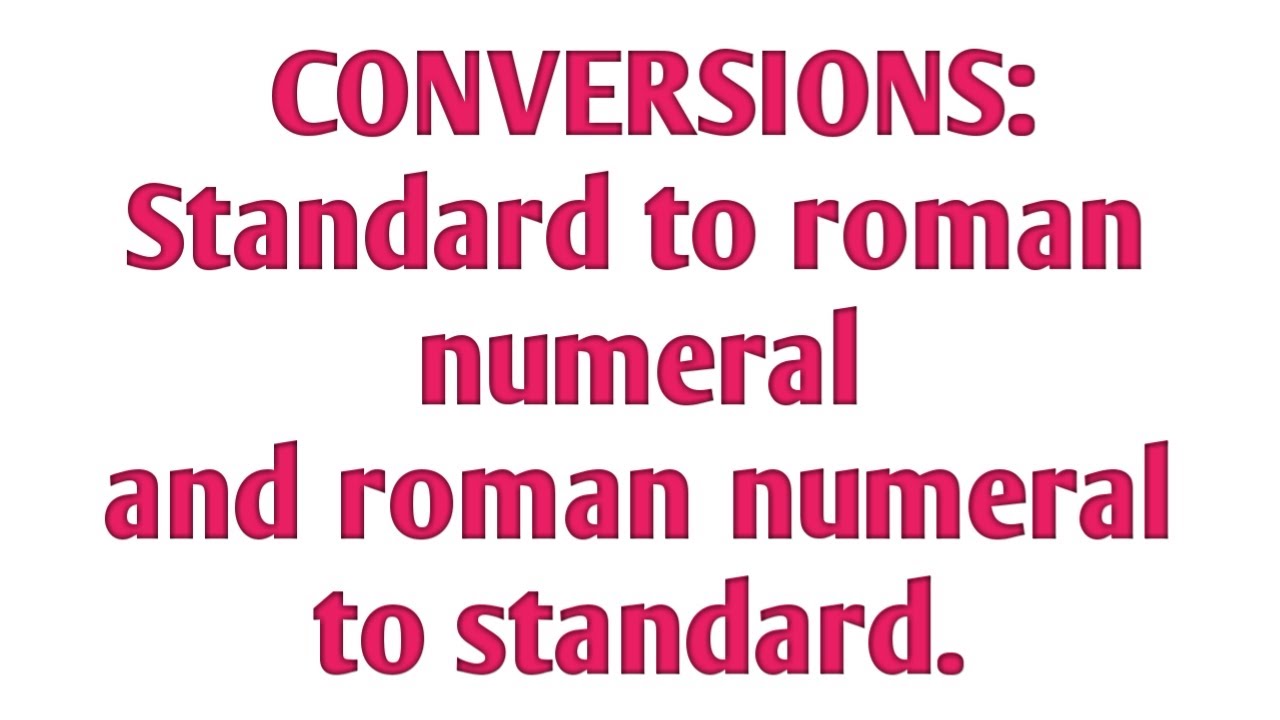Roman numerals conversions tricky but funny - YouTube