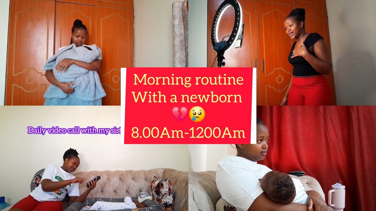 MORNING ROUTINE WITH A NEWBORN - YouTube