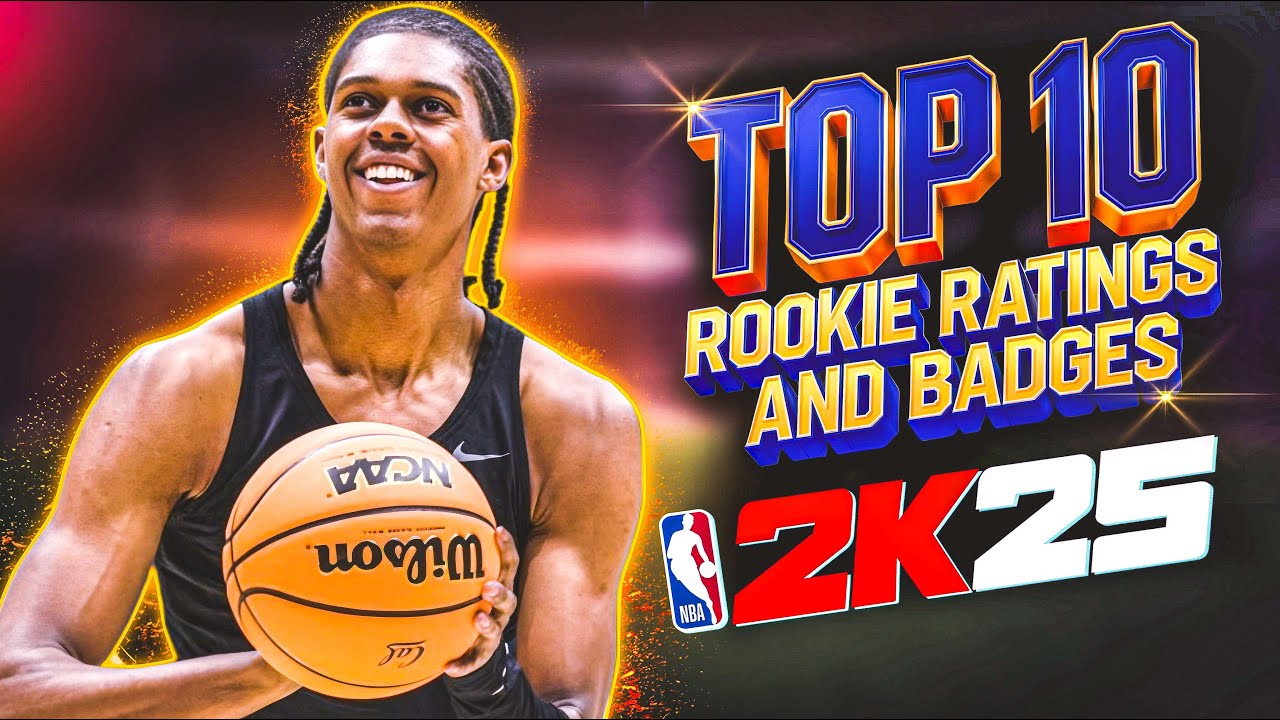NBA 2K25 Top 10 Rookie Ratings and Badges! - YouTube