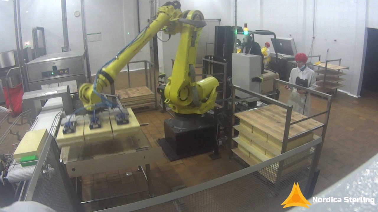 Robot food handling solution : automated unloading and palletising of ...