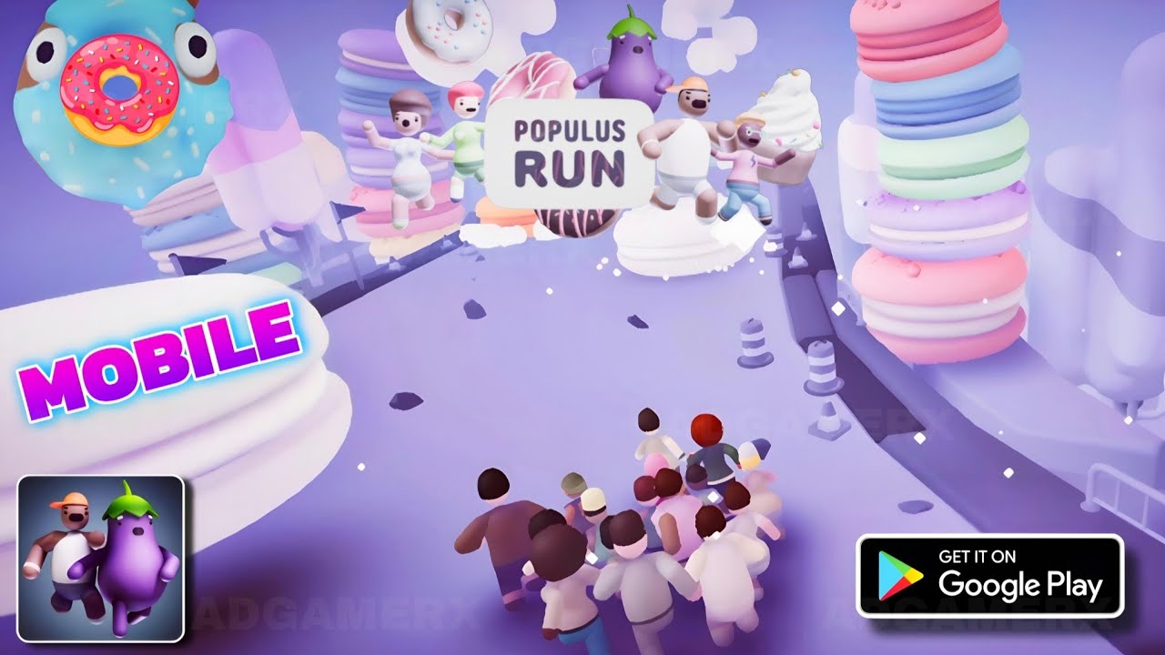 Populus Run Gameplay Android Mobile Sugarfree Donats Running Game - YouTube