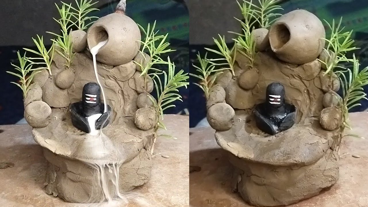 How to Make Shivling Smoke Fountain // Diy Clay Smoke Fountain Shivling ...