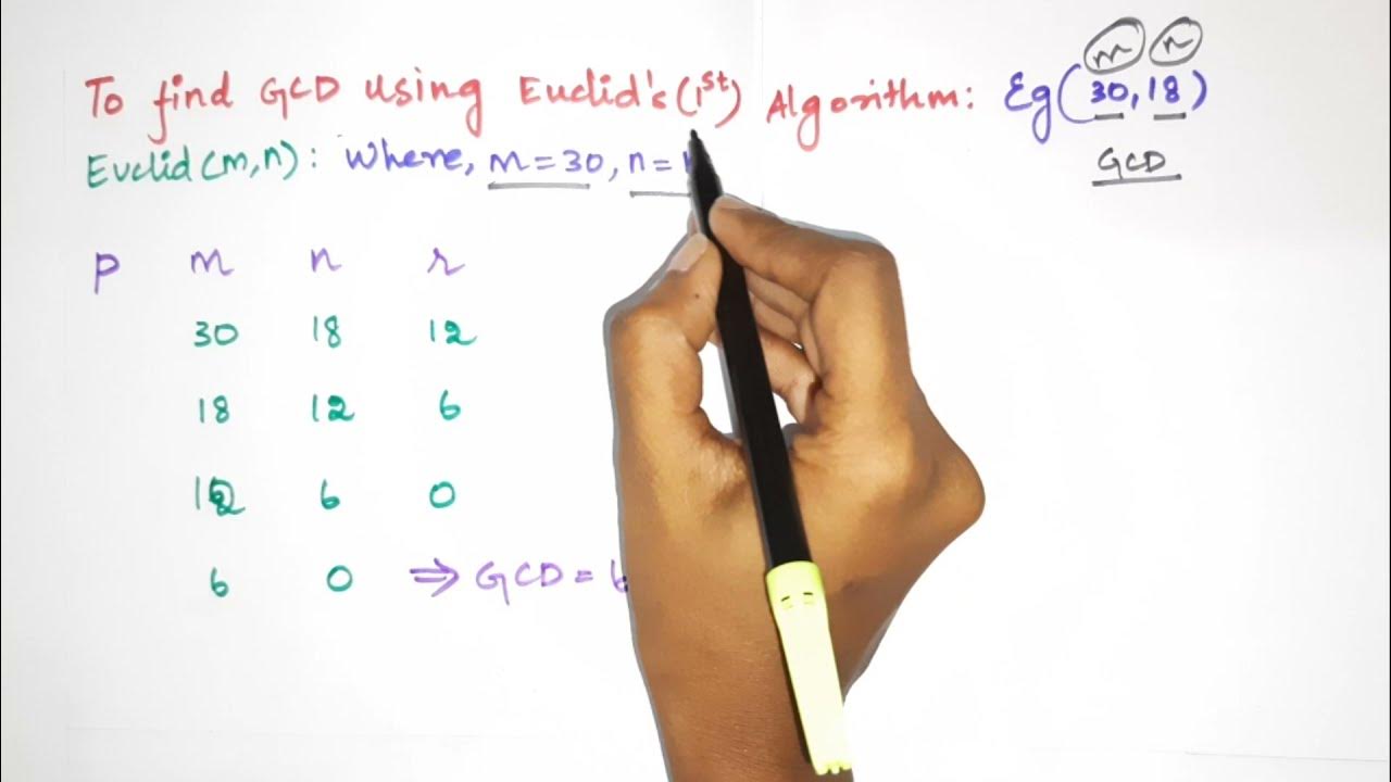 Finding GCD Using Euclidean Algorithm - YouTube