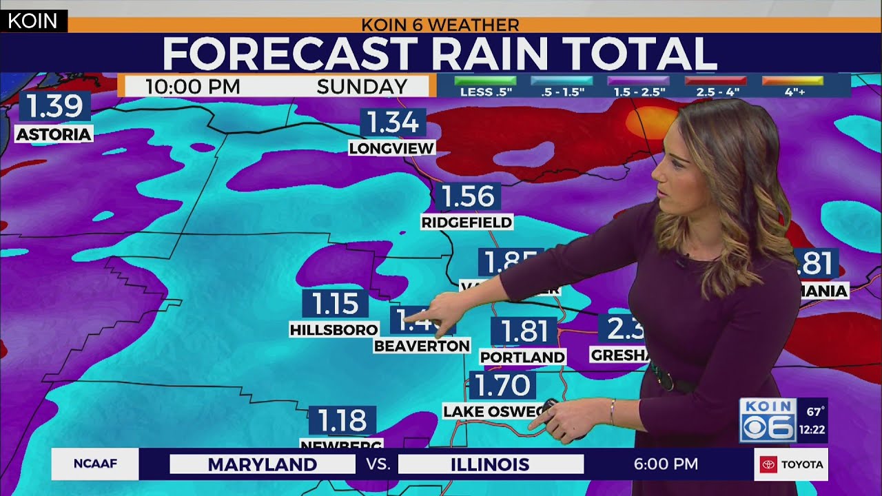 Weather forecast: Tracking the timing of heavy rain in Portland - YouTube
