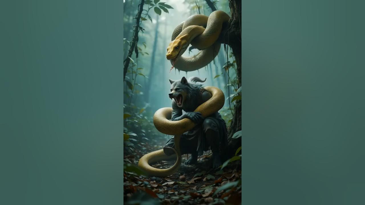 🔥 "White Wolf Chef Cooks a Giant Python Over Fire! #3danimation # ...