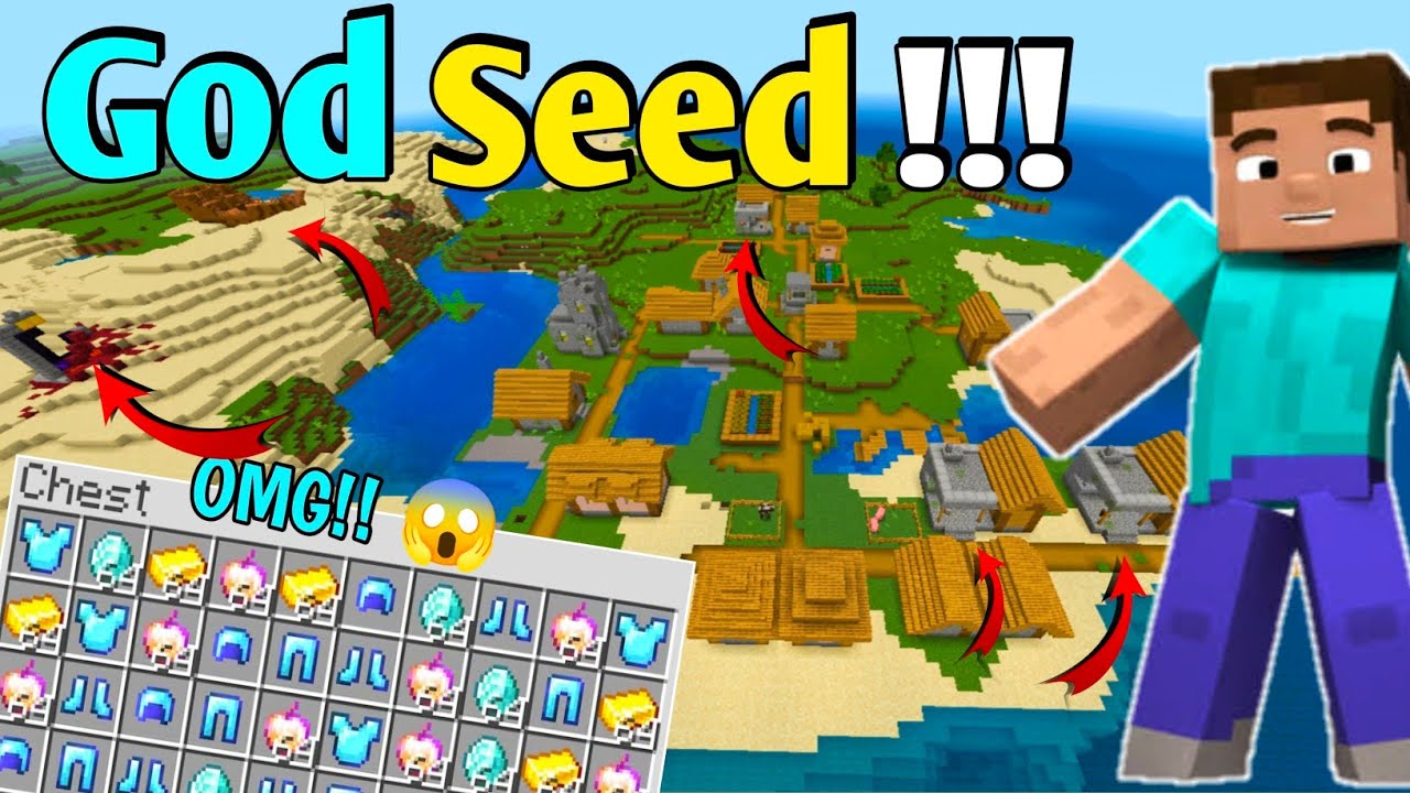 Minecraft Perfect Spawn Seed || New God Seed 😱 For MCPE - YouTube