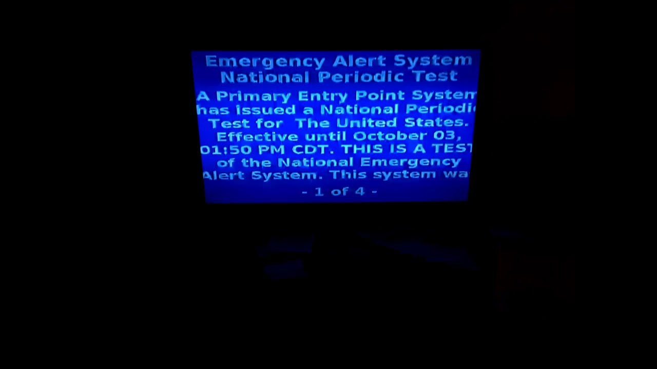 Emergency Alert System: National periodic test (NPT) on TV 2018. - YouTube
