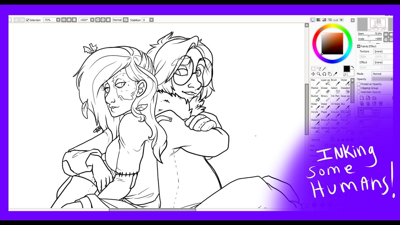 Digital Inking Process - Humans Az and Cube - YouTube
