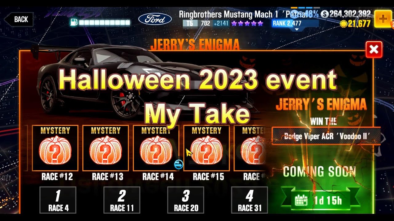 CSR 2 | CSR Racing 2, Halloween Event 2023, Jerry's Enigma, My Take ...