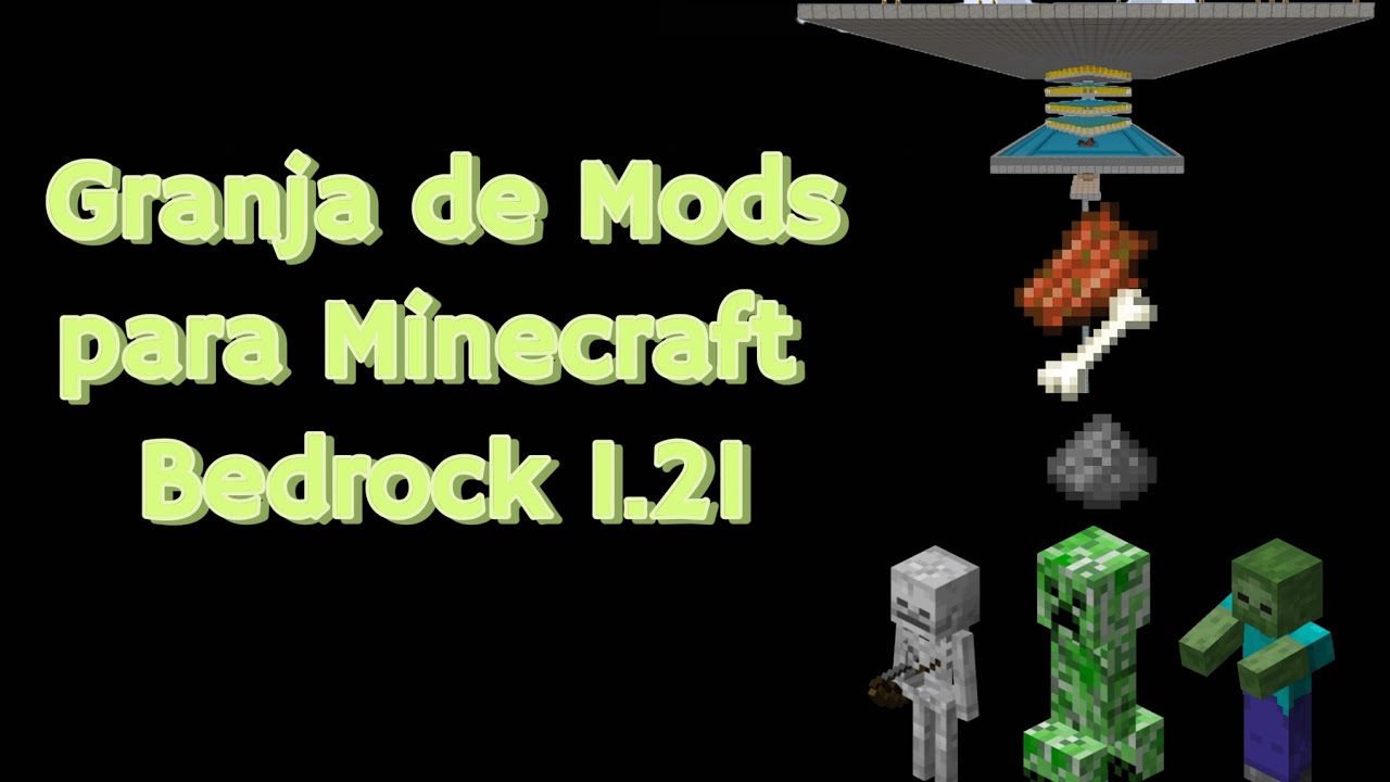 LA MEJOR GRANJA DE MODS DE MINECRAFT BEDROCK 1.21 MASIVA Y FÁCIL - YouTube
