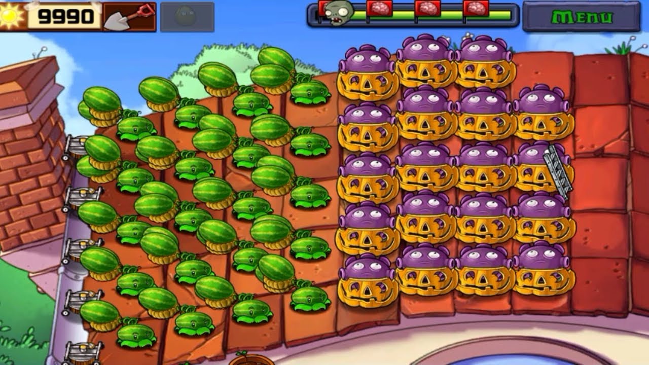 Fancy Zombie | Plant Vs Zombie | Roof level 7 Full Gameplay - YouTube