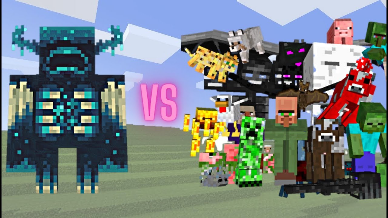 Warden vs Every mob in Minecraft Warden vs All Mobs | Part 2 - YouTube