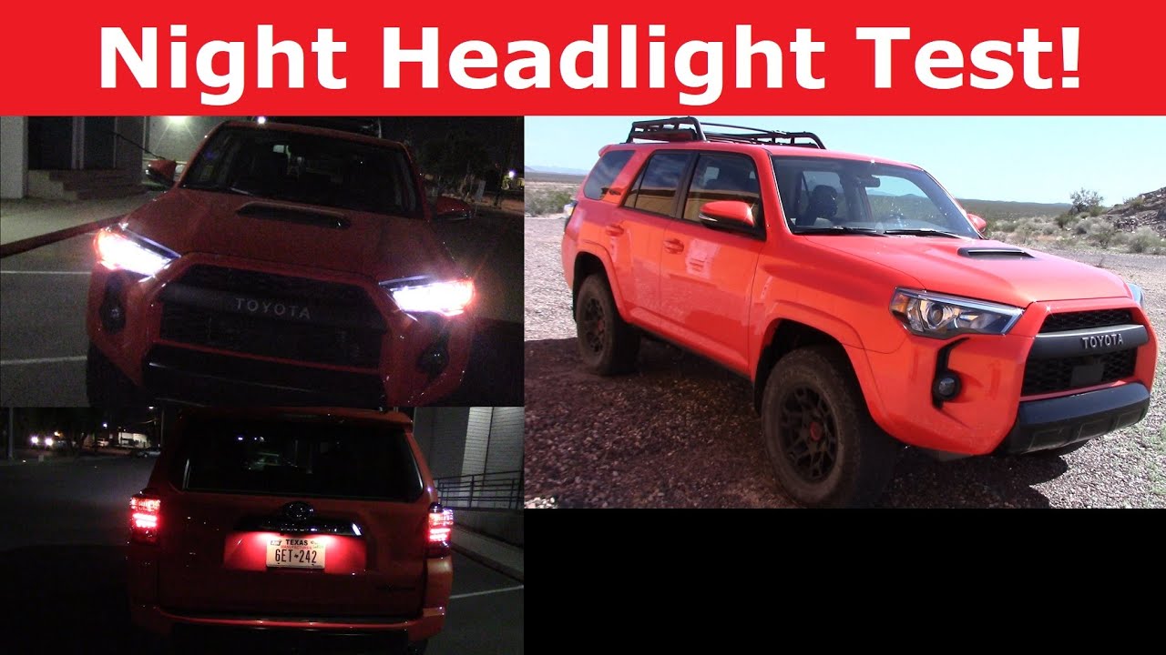 2023 Toyota 4Runner TRD Headlight Test and Night Drive - YouTube