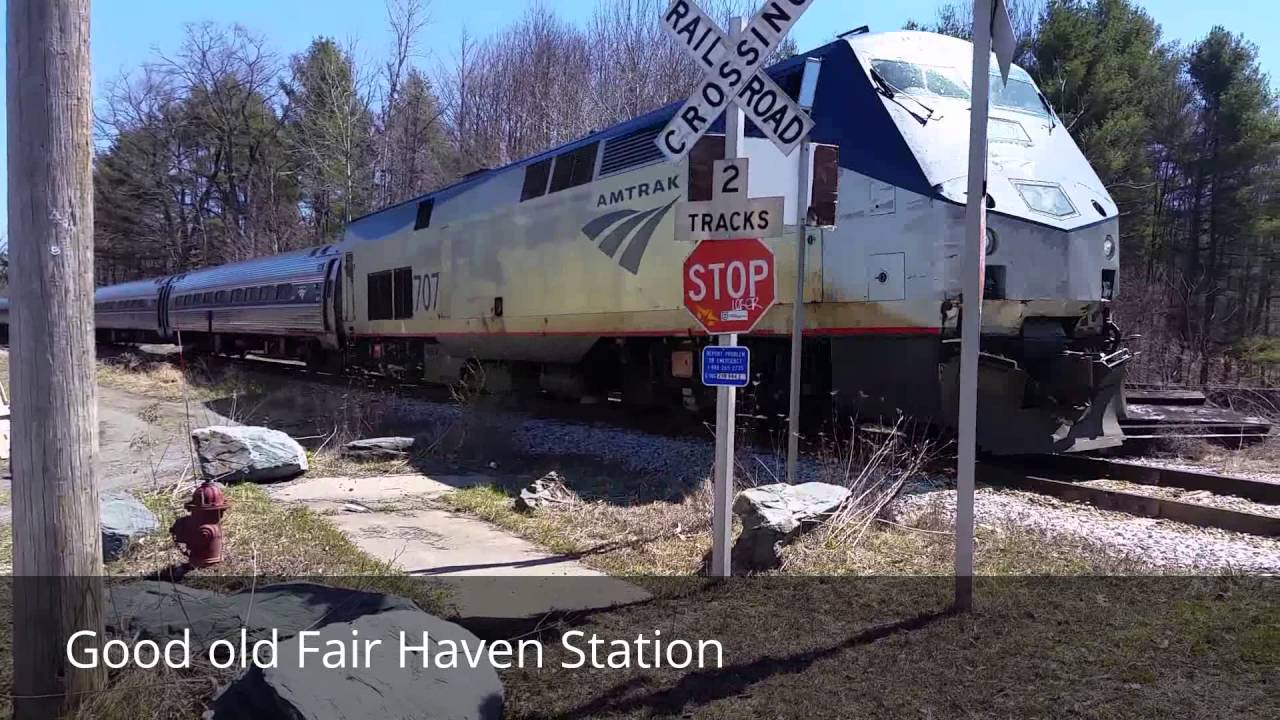 Amtrak 292 chase West Rutland to Fair haven VT - YouTube