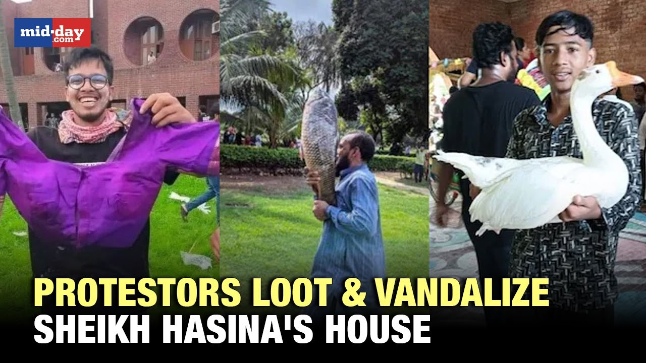 Bangladesh protest: Mob vandalizes ex PM Hasina's house, Horrifying ...