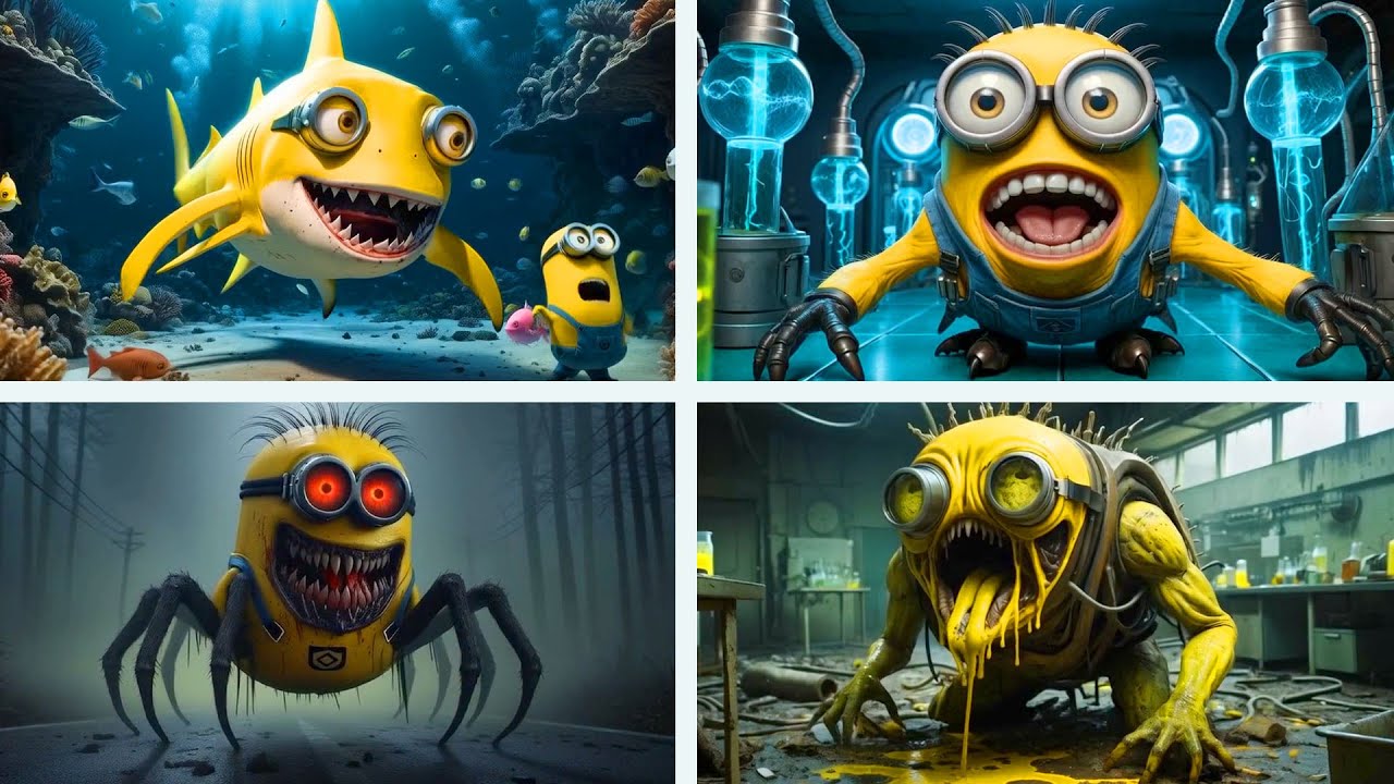 MINION SHARK 🆚️ MINION Penguin 🆚️ MINION SPIDER 🆚️ MINION FROG - Story ...