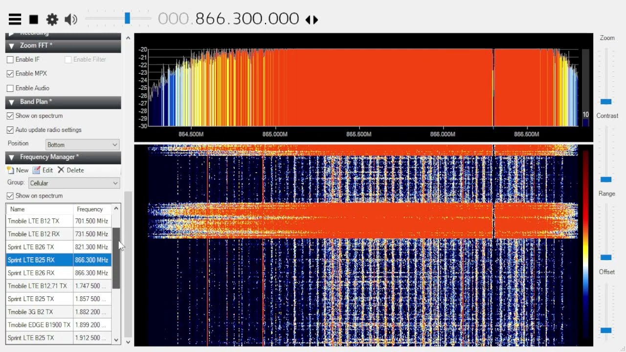 SDR Examples of LTE B25/26 and GPRS bands - YouTube