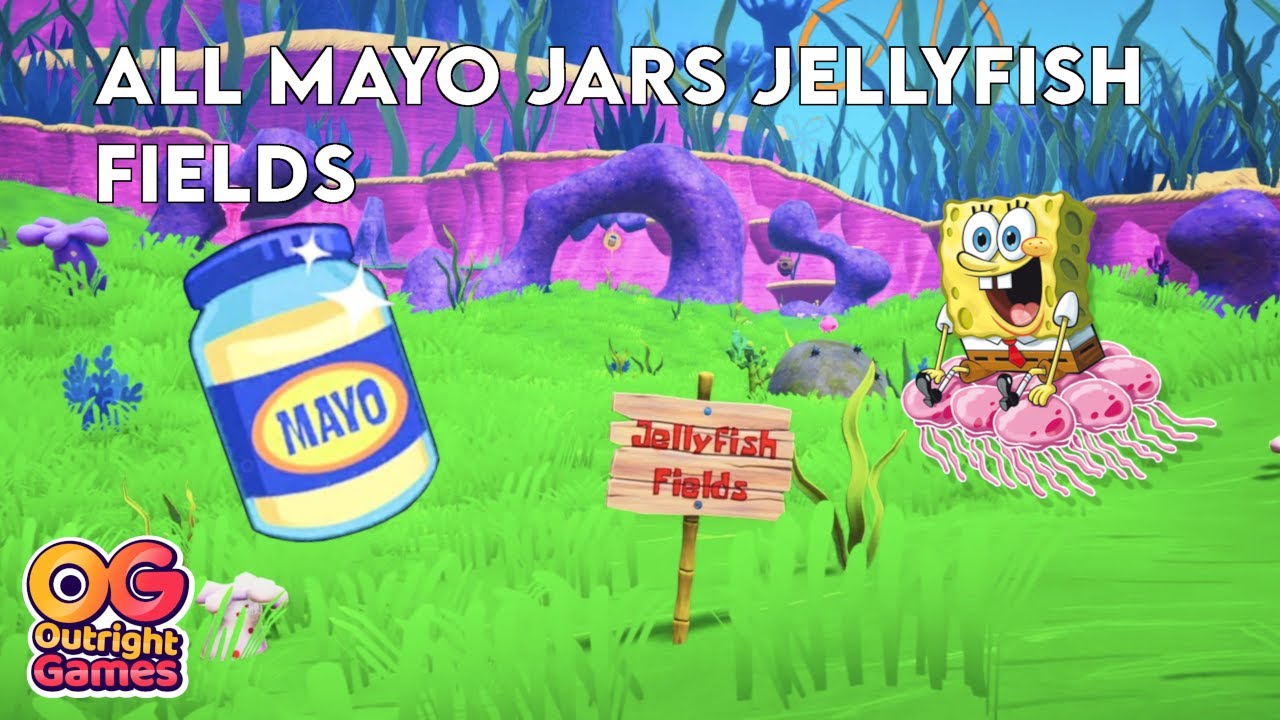 Location of All 10 Mayo jars Jellyfish Fields - SPONGEBOB SQUAREPANTS ...