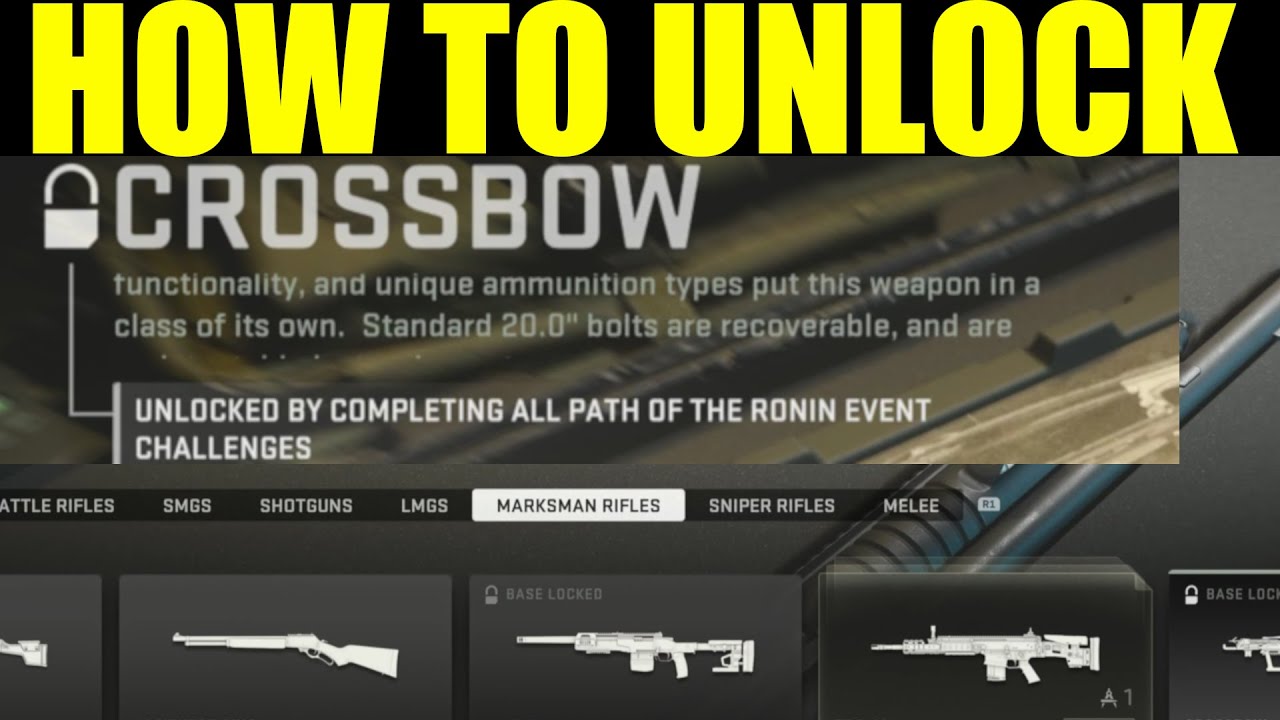 how to unlock the crossbow in modern warfare 2 (Complete Path of thee ...
