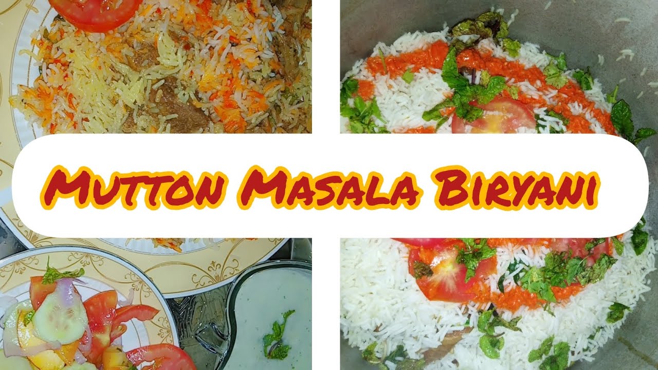 mutton Masala Biryani recipe how to make mutton biryani - YouTube