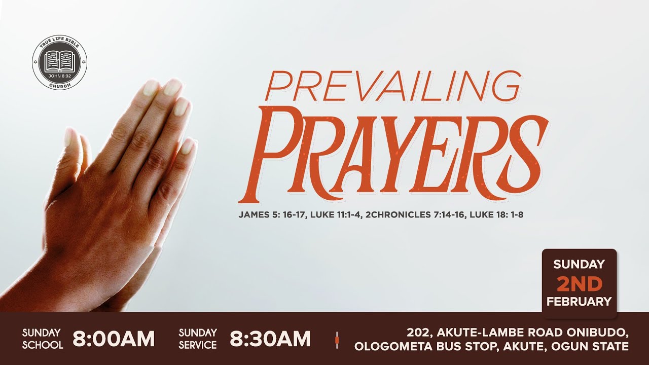 PREVAILING PRAYERS | 2ND FEBRUARY 2025 | TLBC MINISTRY - YouTube