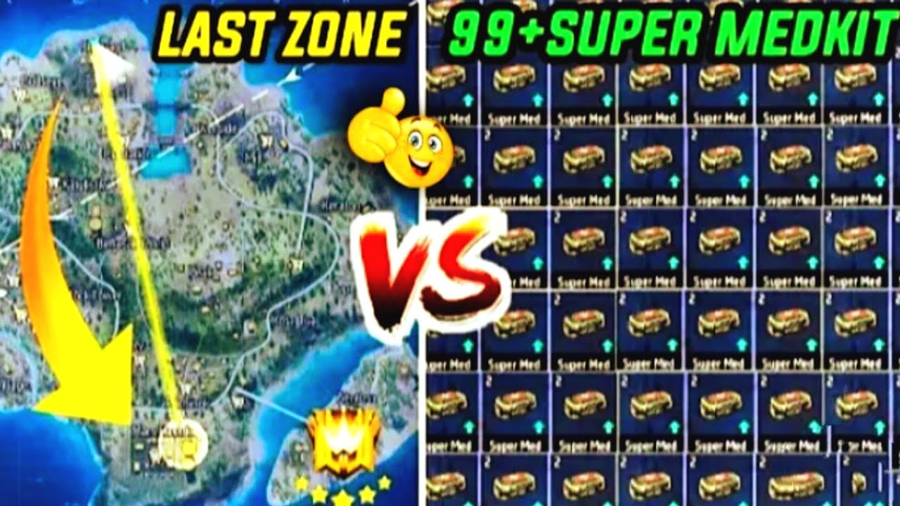 99+ SUPER MEDKIT🔥HEALING BATTLE CHALLENGE LAST ZONE || FREE FIRE SUPER ...
