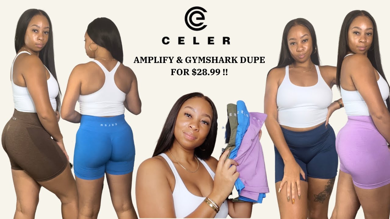 BEST AMAZON SCRUNCH SHORTS | Best GymShark & Alphalete DUPES | CELER Activewear | BeeSaddity TV ...