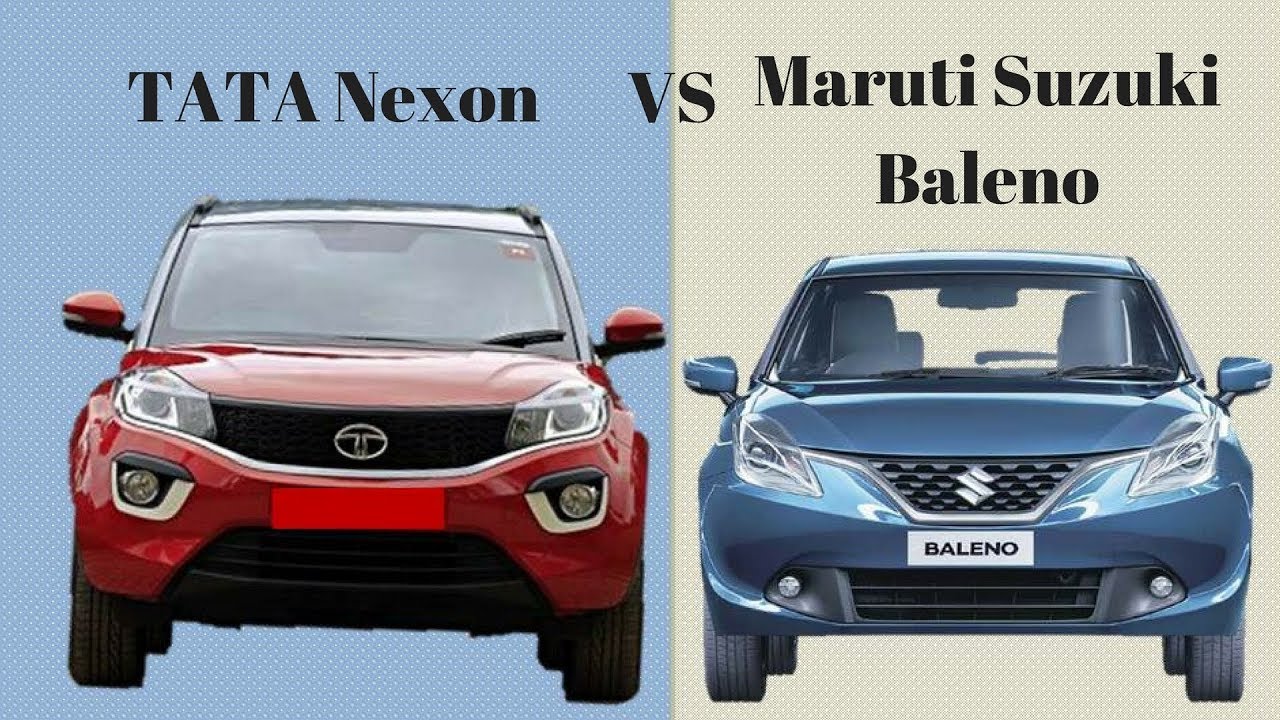 Tata Nexon vs Maruti Suzuki Baleno full spec comparison - YouTube