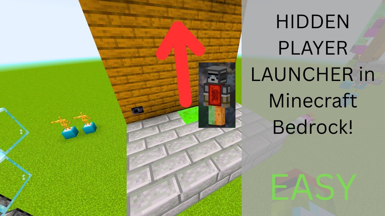 How to make a HIDDEN PLAYER LAUNCHER in Minecraft Bedrock Edition! | StikyPiston - YouTube