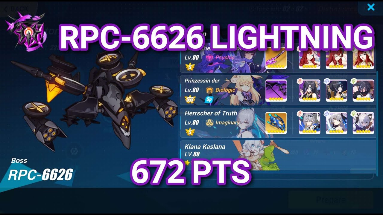 [HI3] EX Nirvana RPC-6626 (Lightning) (474D) - 672 PTS - HoT(S3)/PV(SSS)/HoTR(S0) - 3* Kiana ELF ...