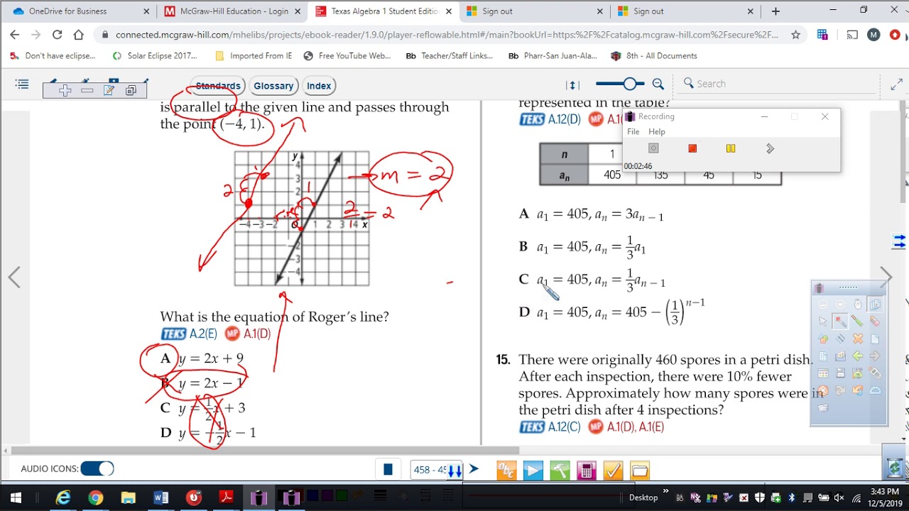 Benchmark Review Chapter 7 Algebra - YouTube