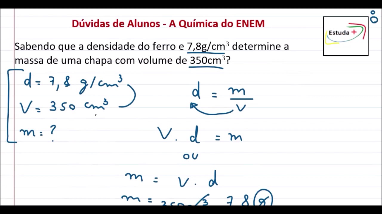 Como calcular a massa de uma chapa de ferro por meio de sua densidade ...