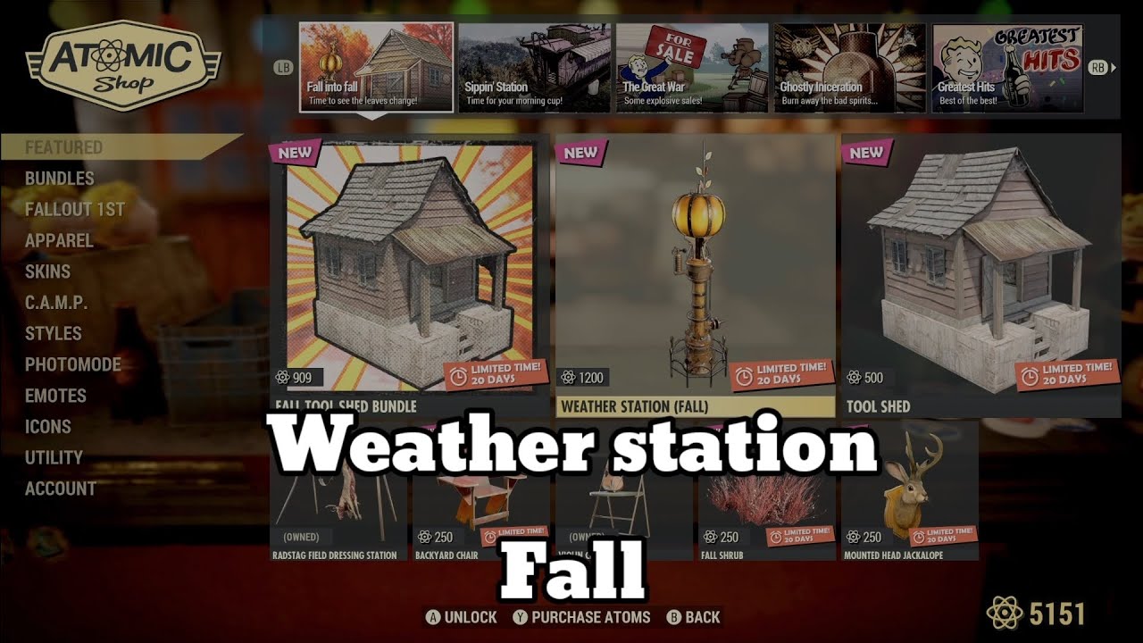Fallout 76 - Weather station "Fall" - no commentary - YouTube