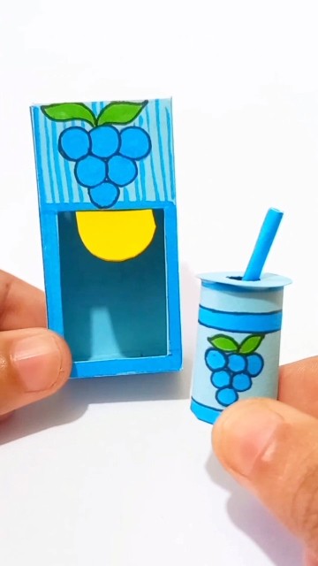 Diy paper juice machine। #shorts #craft #trending #diy #youtubeshorts # ...