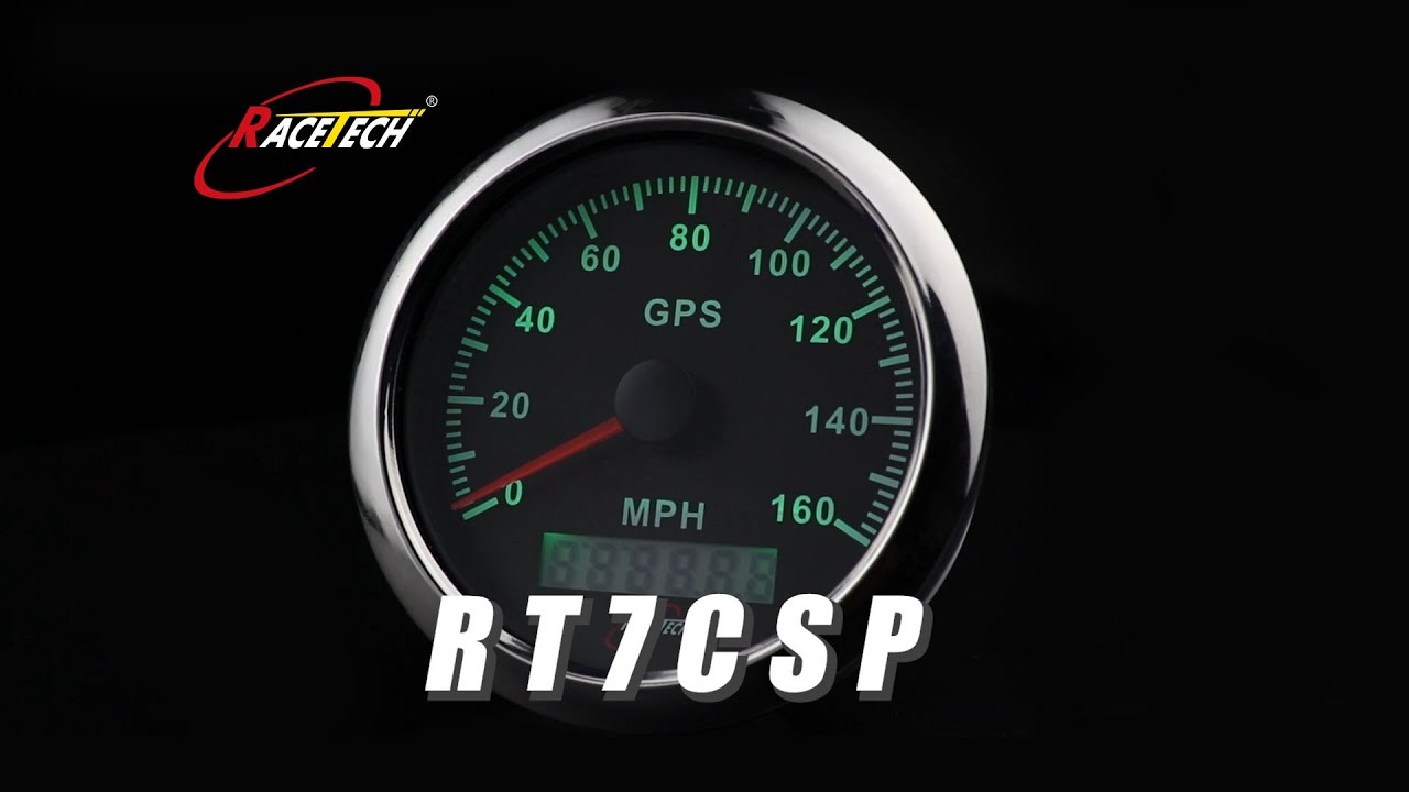 RaceTech 85mm 7Color Series IP67 Waterproof GPS Speedometer ODOMETER ...
