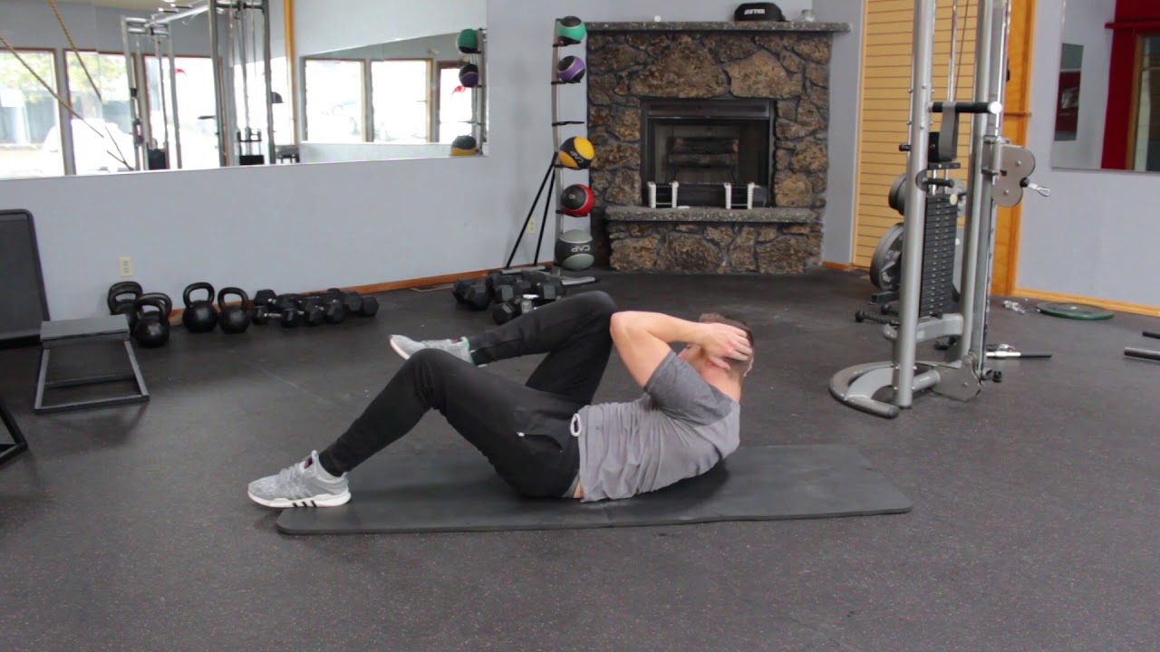 Cross Body Crunch - YouTube