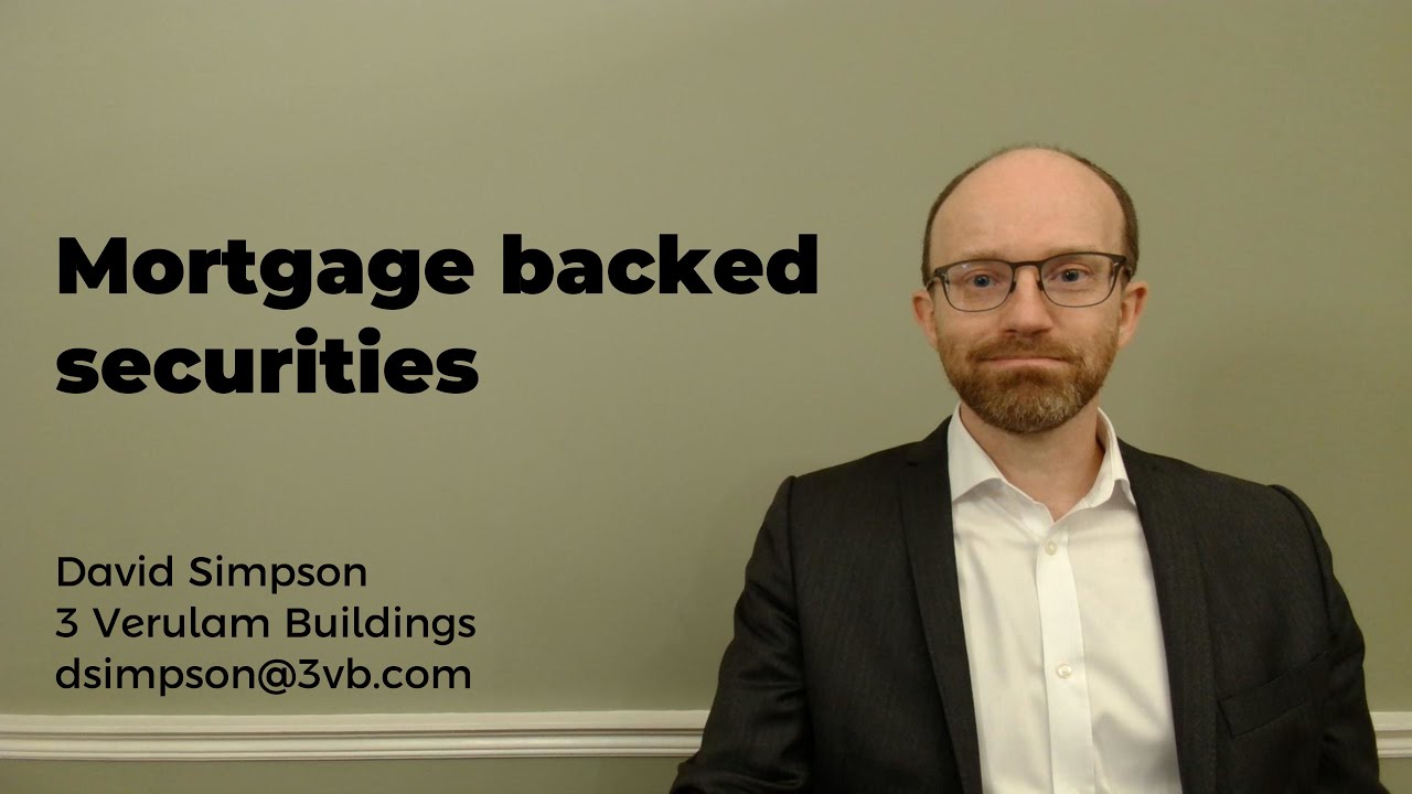 Mortgage Backed Securities - David Simpson, 3VB - YouTube
