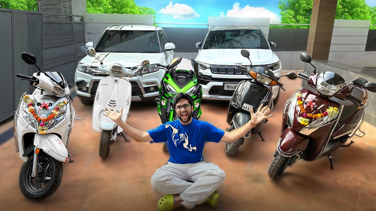 Garage Tour with New Scooty ! - YouTube