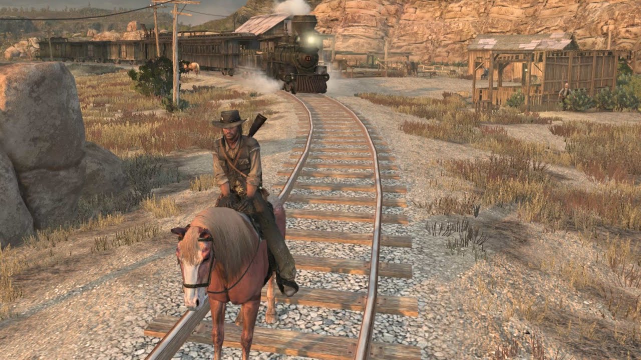 RDR1 PC Can you stop the train with a horse? - YouTube