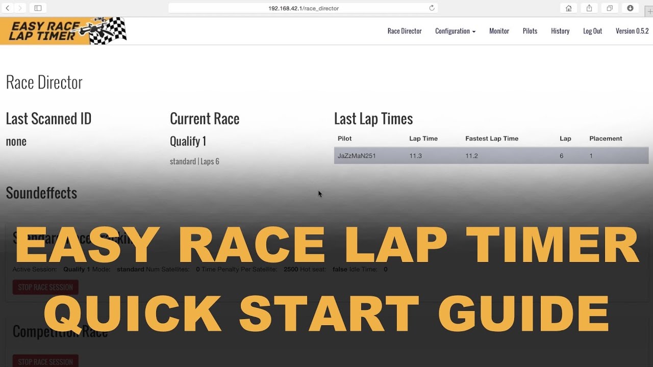 EasyRaceLapTimer Interface Quick Start Guide - YouTube