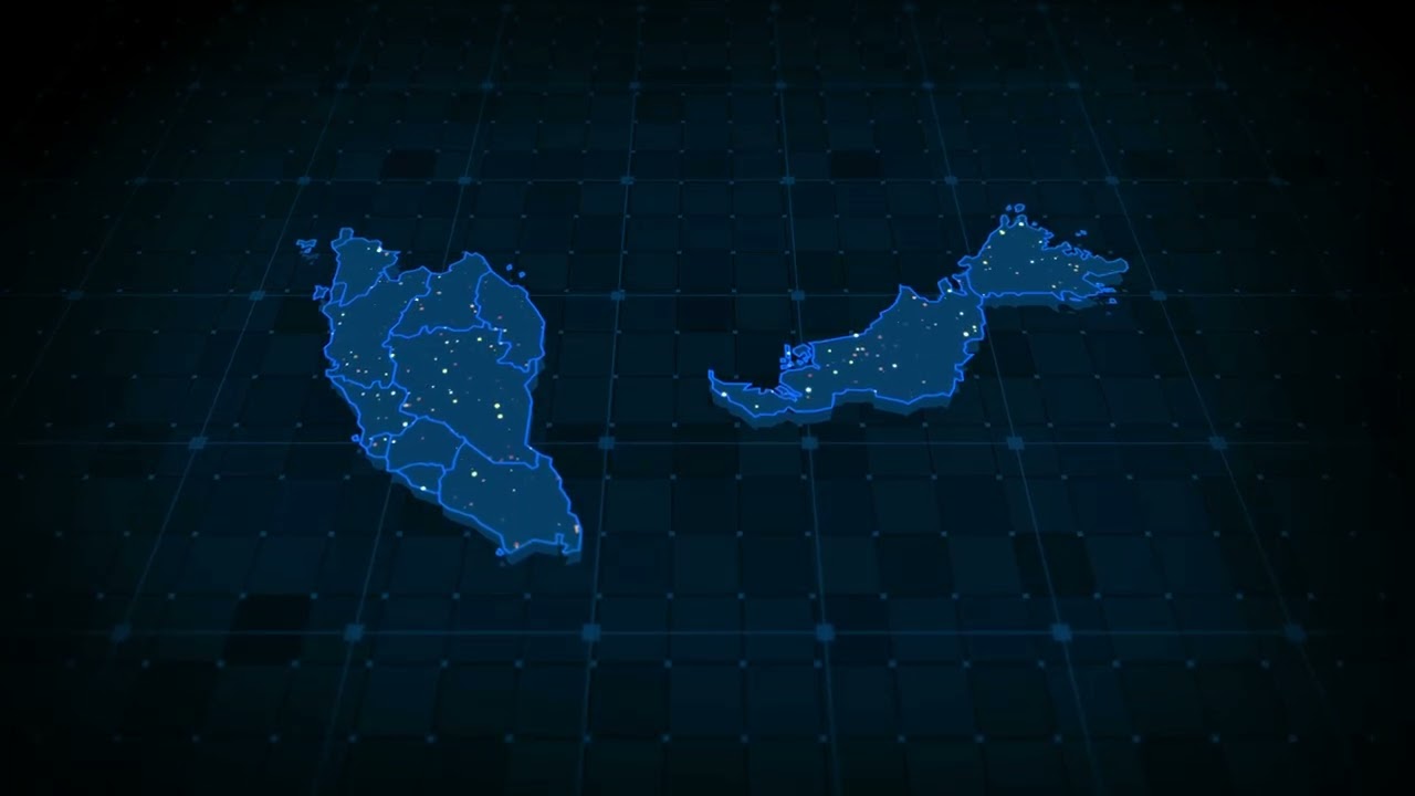 Malaysia Digital Map 4k Video - YouTube