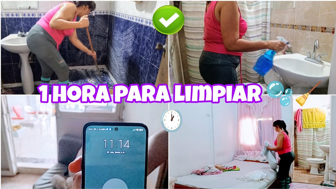 HAGO el RETO de LIMPIAR mi CASA 🏡 en 1 HORA! 🕐🫧🧹 Será que lo logré ...